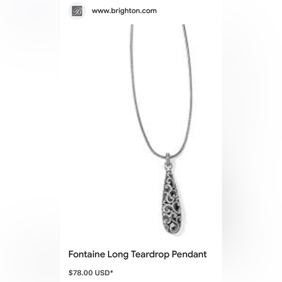 Brighton | Jewelry | Brighton Long Fontaine Pendant Necklace Beautiful ...
